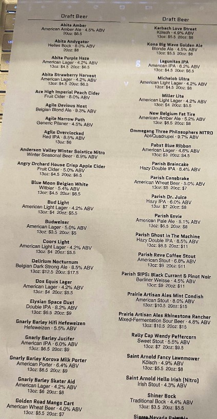 The Chimes Lafayette Restaurant Menu | Best American Food & Drinks in ...