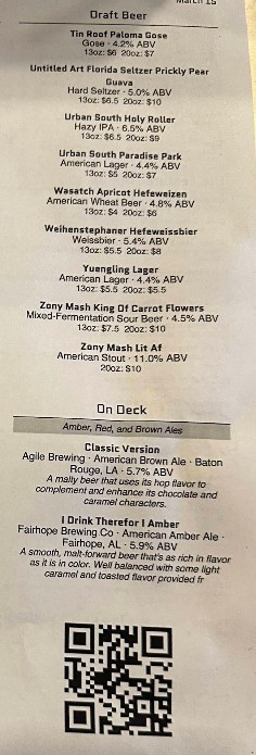 The Chimes Lafayette Restaurant Menu | Best American Food & Drinks in ...